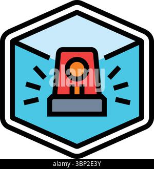 built alarm line icon vector illustration Stock Vector Image & Art - Alamy