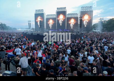 People enjoy the Marko Perkovic Thompson concert at Hipodrom in Sinj ...