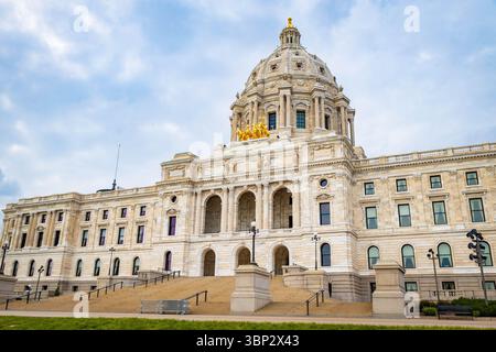 A scenic view of the majestic Minnesota State Capitol building in St ...