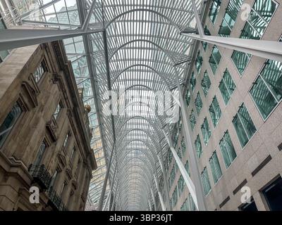 Toronto, Ontario - October 7, 2023: The Bell Centre atrium designed by ...