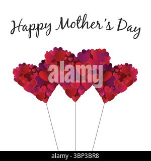 Happy Valentine day composition on dark wooden table Stock Photo - Alamy