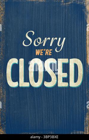 Text sign showing Sorry We re are Closed. Conceptual photo Expression ...