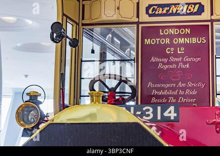 1907 Milnes-Daimler Double-Decker Bus displayed at the Mercedes Benz ...