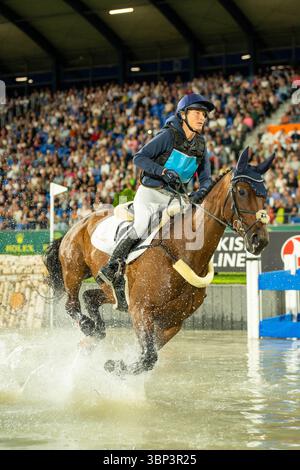 Lara De Liedekerke-Meier of Belgium with Kiarado d'Arville during the ...