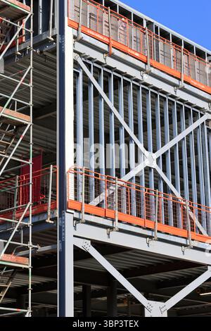 Radcliffe hub steel skeleton frame, structural steelwork with edge ...