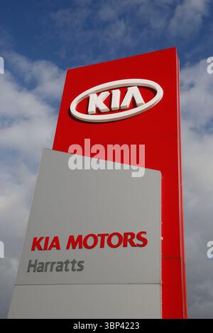 Kia car manufacturer and dealer corporate sign and logo In Wakefield ...