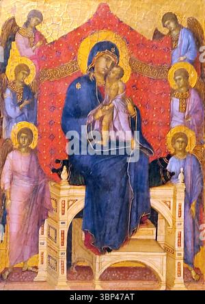 Duccio di Buoninsegna's 'Madonna and Child with Six Angels' depicts the ...