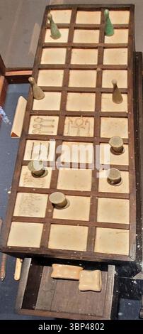 board game of senet, made in ebony and ivory. From the tomb treasures ...