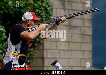 Hancock Vincent of Team United States competes in the Shooting Skeet ...
