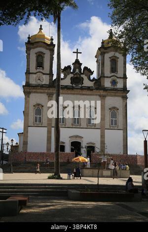 salvador, bahia / brazil - november 5, 2019: Man is seen riding his bike along the bike path in ...