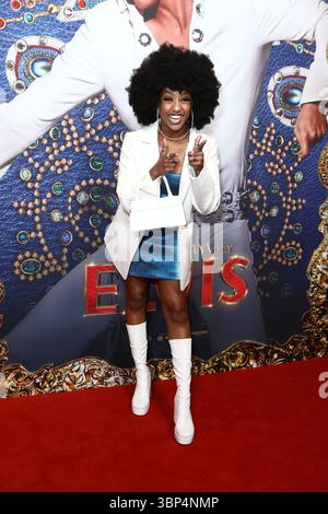 Tsehay Hawkins walks the red carpet at the Sydney premiere of Elvis the ...