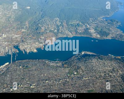 Aerial views of Burrard Inlet in Vancouver Stock Photo - Alamy