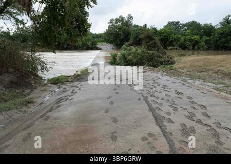July 6, 2025: A large scale of destruction in Georgetown, downed trees ...