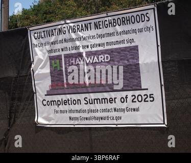 City of Hayward banner about the construction of the City of Hayward's ...