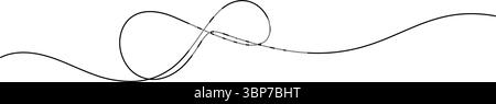 continuous single line drawing of infinity symbol, line art vector ...