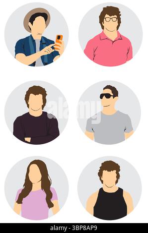 summer people profile collection Stock Vector Image & Art - Alamy