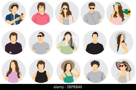 people profile collection Stock Vector Image & Art - Alamy