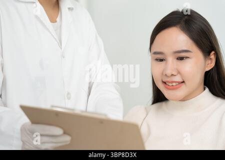 plastic surgery, beauty asian smile and happy after surgery, surgical ...