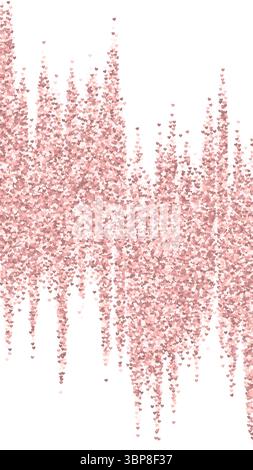 Valentine hearts, flying, falling down, floating. Red hearts scattered ...
