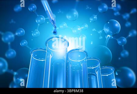 Dna Helix Molecules On Blue Background Stock Photo - Alamy