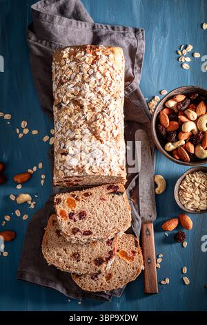 Healthy delicacies bread as source of fiber and energy. Bread with ...