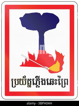 Guide road sign in Cambodia - Direction sign to Shanour Ville, Koh Kong ...