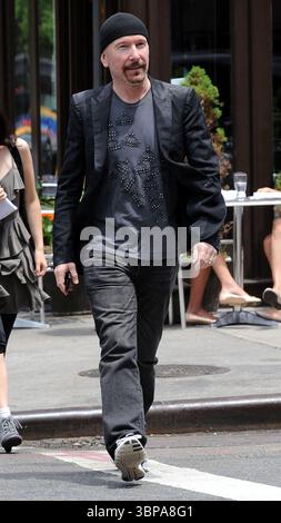 The Edge out and about in Tribeca, New York City - 16 June 2011 Stock ...