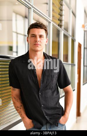 Spanish actor Aron Piper poses during the portrait session during the ...