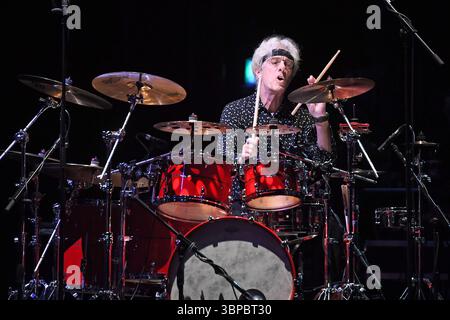 LONDON, ENGLAND - APRIL 28: Stewart Copeland performing at London ...