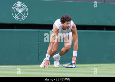 Ben Shelton of the United States at the All England Lawn Tennis and ...