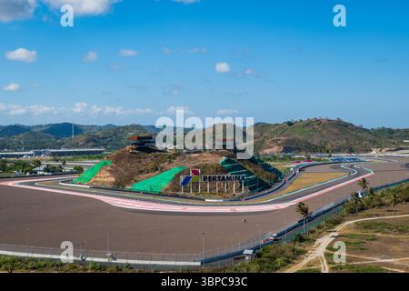 Aerial view of the Lombok Mandalika International Circuit used for ...