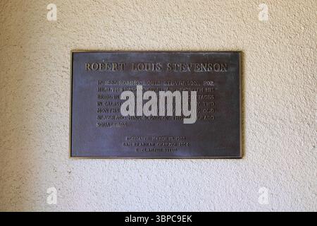 Sign at the Silverado Museum Robert Louis Stevenson Collection at the ...