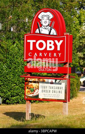 Toby Carvery signage at the Toby Carvery in Oulton,Leeds,West Yorkshire ...