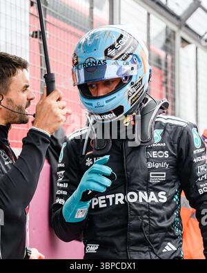 George Russell of United Kingdom driving the F1 car 63 for the Mercedes ...