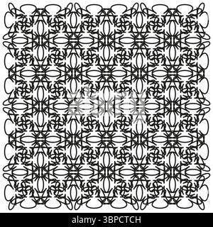 Overlapping circle mesh. Interlaced loop pattern. Geometric lattice ...