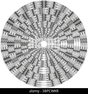 Radial spin disc. Spiral wheel pattern. Concentric lines Vector ...