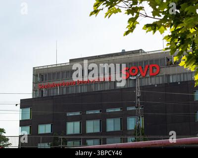 Sign on facade at headquarters of social network Nextdoor in San ...