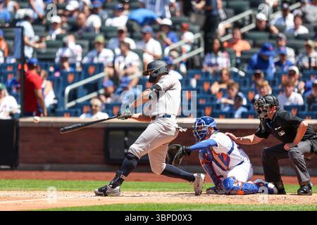 New York Yankees' Giancarlo Stanton prepares to bat during the eighth inning of a baseball game ...