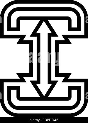 adjustable height line icon vector illustration Stock Vector Image ...