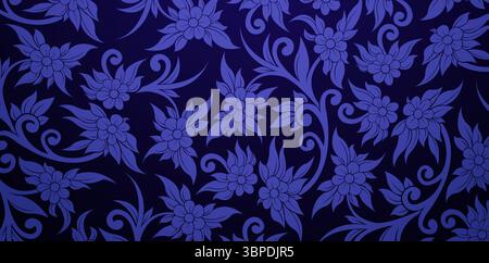 Dark boho flowers seamless pattern in trendy ditsy wildflower style ...