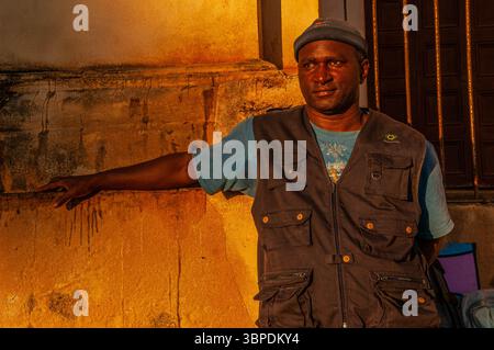 environmental portrait of Afro-Cuban man, Trinidad, Sancti Spíritus ...