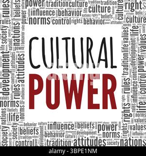 Cultural Power word cloud conceptual design isolated on white ...