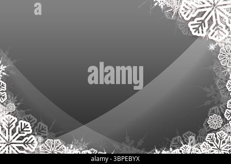 Christmas themed snow flake frame Stock Photo - Alamy