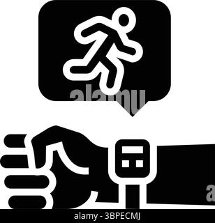 physical activity tracker color icon vector illustration Stock Vector ...