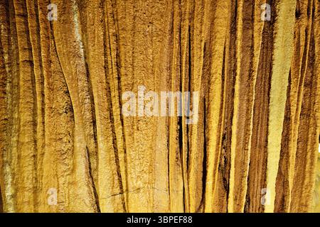 Intricate textures of mineral-rich walls reveal layers formed over ...