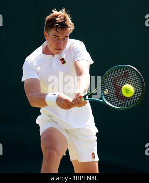 LONDON, ENGLAND - JULY 8: Jagger Leach of The USA during Wimbledon 2025 ...