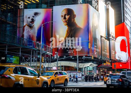 A billboard for the superhero movie, “Superman," is seen in Times ...