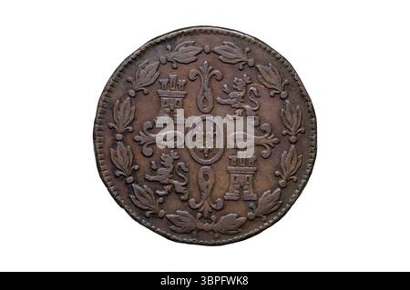 4 Maravedis Coin of King Charles III of Spain Stock Photo - Alamy