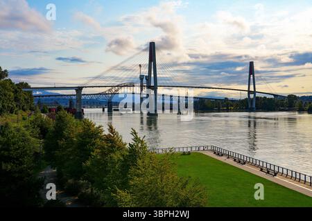 Skytrain and Pattullo Bridge in New Westminster and Surrey, Greater ...