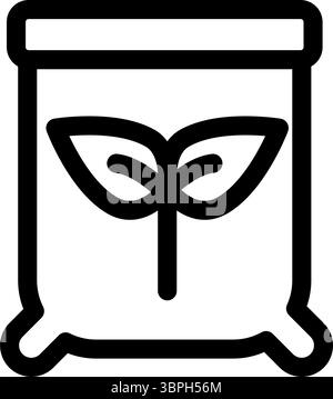 Seeds package symbol - Ecological farming icon Stock Vector Image & Art ...